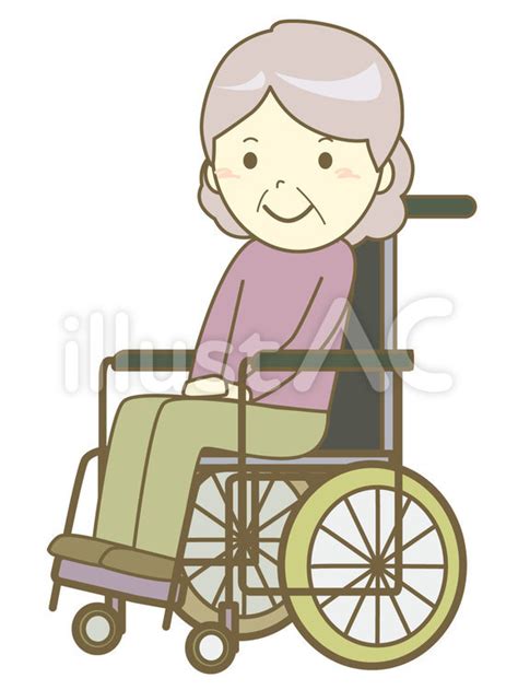 車いすに座る女性高齢者イラスト No 22340559無料イラストフリー素材ならイラストAC