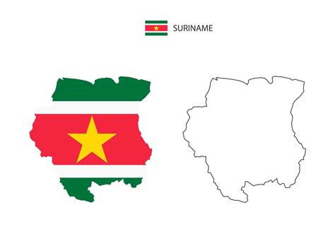 suriname carta geografica città vettore diviso di schema semplicità