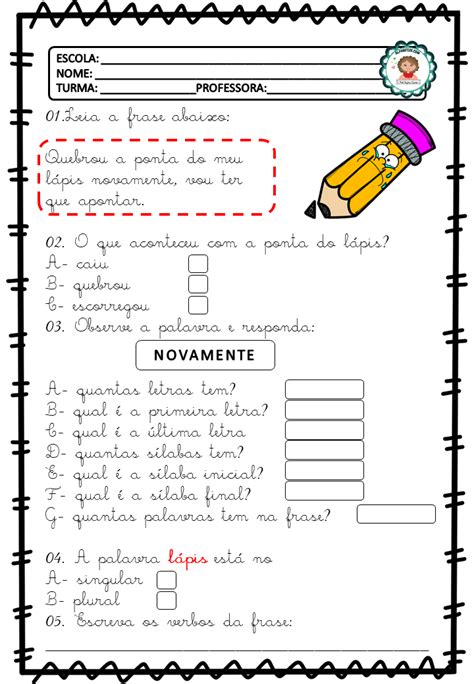 20 ATIVIDADES FRASES