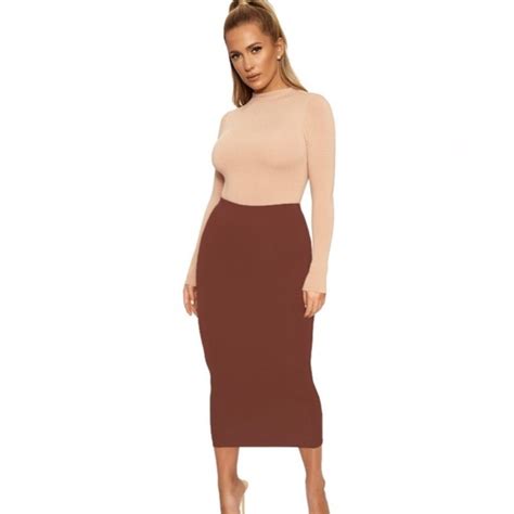 Naked Wardrobe Skirts Naked Wardrobe Baesic Midi Skirt Poshmark