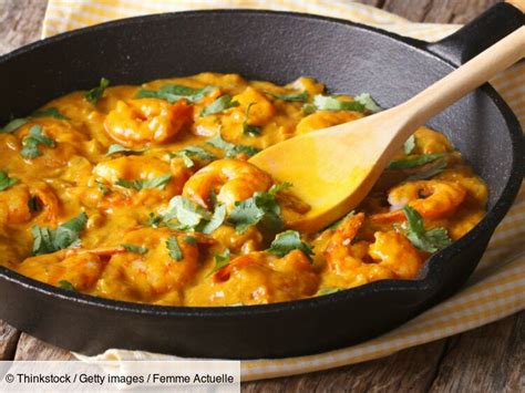 Poêlée de crevettes curry coco rapide découvrez les recettes de