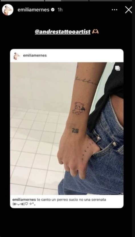 El curioso tatuaje que Emilia Mernes se hizo en Los Ángeles MDZ Online
