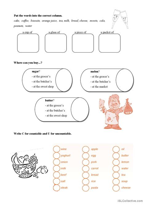 Food worksheet Português PLE apostilas pdf doc