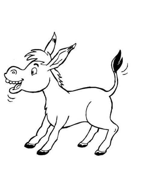 Imagen De Un Burro Para Colorear