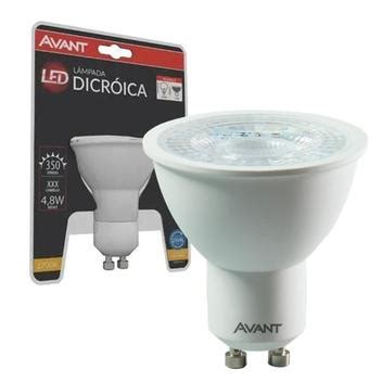 Kit 9 Lampada Led Dicroica MR16 GU10 4 8W Branco Quente 3000K Avant
