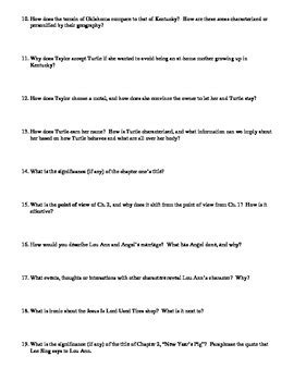 The Bean Trees 14 Page Study Guide Packet By Bradley Thompson TPT