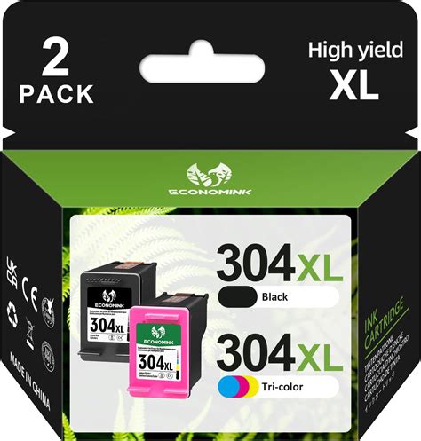 Economink 304XL Schwarz Kompatibel für HP 304 XL Druckerpatronen