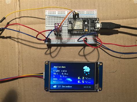 NodeMCU And Nextion Weather Forecast Station Hackster Io