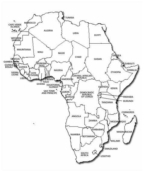 Mappa Dell Africa Da Colorare Scarica Stampa O Colora Subito Online