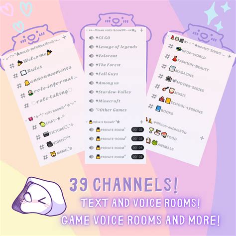 Best Cute Kawaii Discord Server Template Etsy