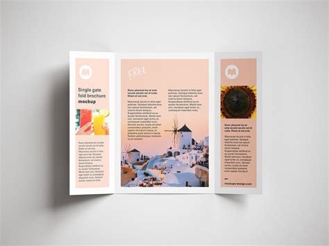 Mockup de folder duas dobras Grátis Criativo Design 2024 팸플릿