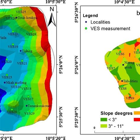 Relief Of The Ngoua Watershed A Digital Elevation Model B Map Of