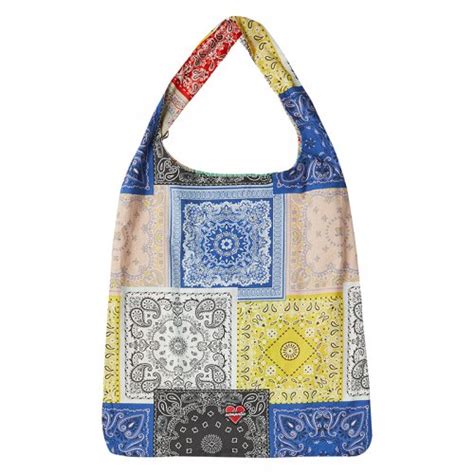 MUSINSA BEYOND CLOSET Organic Cotton Paisley Reversible Tote Bag Yellow