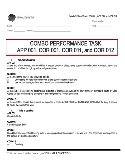 Grasp Combo 1ST Performance TASK Name Studocu