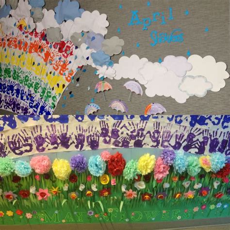 April Showers Bring May Flowers Bulletin Board May Flowers Bulletin