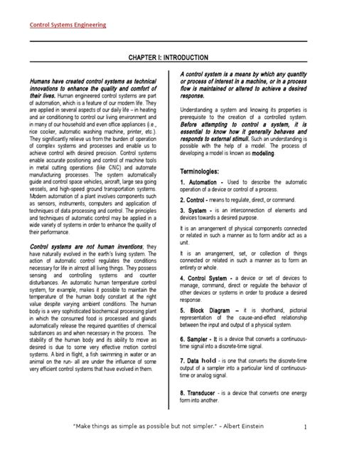 chapter one introduction in control system pdf control theory control system