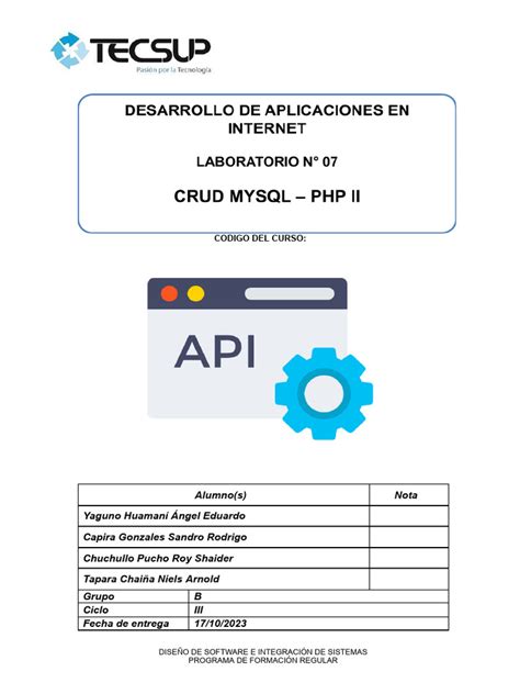 laboratorio 07 php y mysql ii pdf