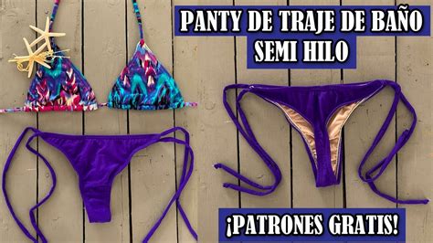 CÓMO COSER PANTY DE TRAJE DE BAÑO ALTA SEMI HILO HILO TANGA
