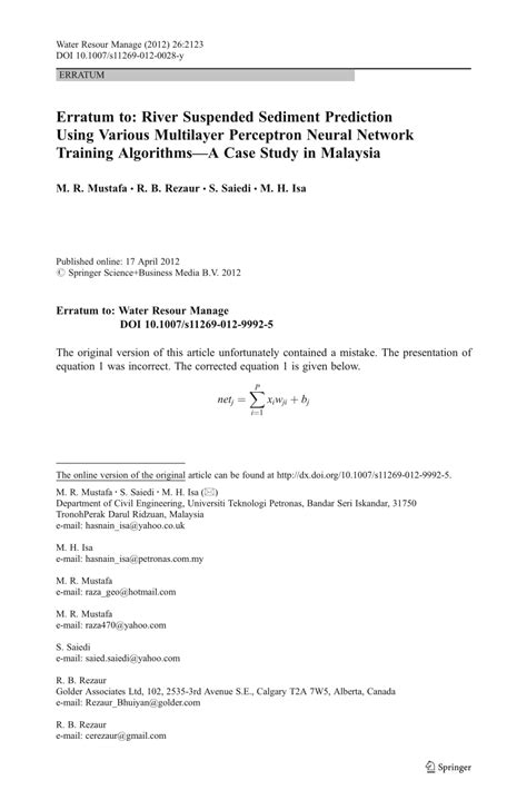 pdf erratum to river suspended sediment prediction using various multilayer perceptron neural