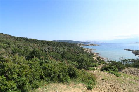 Stolac Naturist Stony Beach On The Island Of Rab Stock Image Image Of