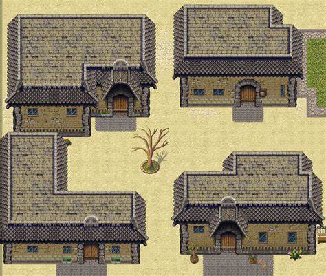 Stone Home Exterior Tileset Opengameart Org