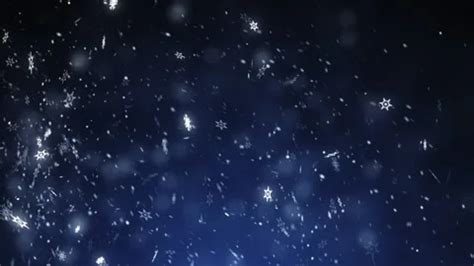 Many White Snowflakes Falling Down On A Stock Video Pond