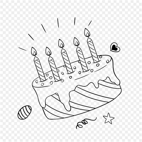Linear Birthday Doodle Delicious Cake Cake Drawing Birthday Drawing