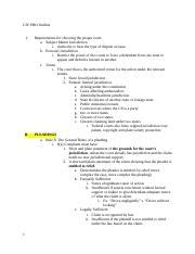 Civ Pro Outline Docx Civ Pro Outline I Ii Requirements For