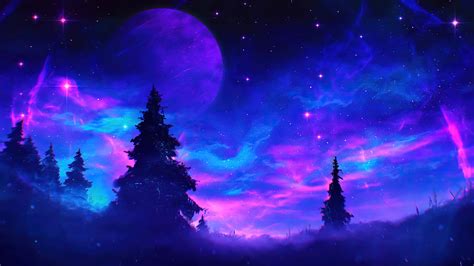 Beautiful Night Sky Scenery 4K 4170h Wallpaper PC Desktop