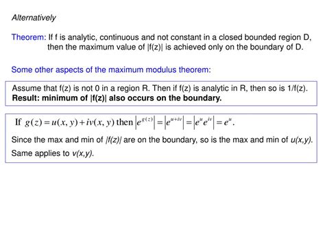 ppt maximum modulus principle powerpoint presentation free download id 6395481
