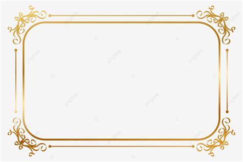 Borda Dourada Minimalista Vetor PNG Borda De Ouro Casamento Borda
