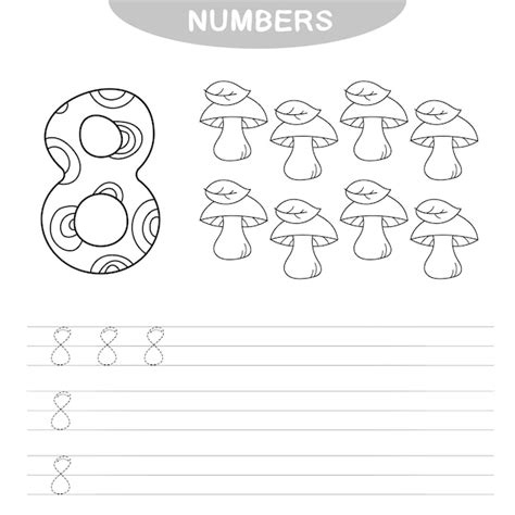 Juego educativo aprendizaje de números libro de colorear para niños