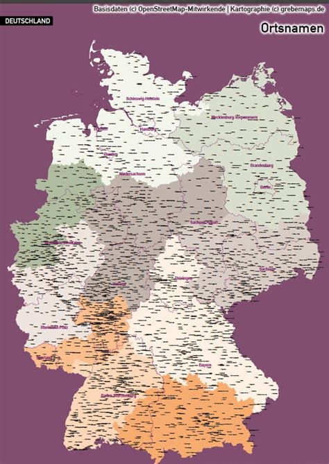 Postleitzahlen Deutschland Karte