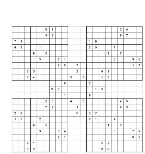 Tirpidz S Sudoku 360 High Five Sudoku 9 X 9 Printable Mega Sudoku