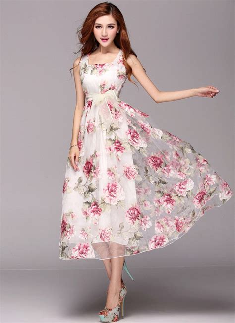 Floral Printed Organza Maxi Dress RM623 Designer Dresses Gown Dress