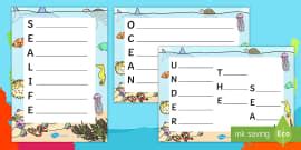 Under The Sea Adjectives Word Mat Teacher Made Twinkl
