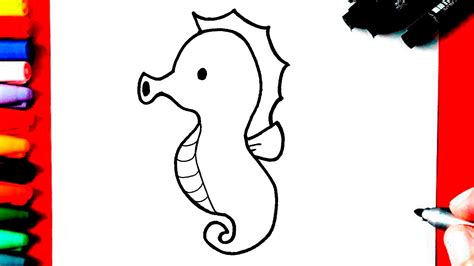 Cómo Dibujar un Caballito de Mar Fácil para Niños fuerte