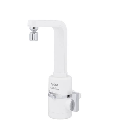 Torneira Elétrica Slim 4T Parede Branca 220V 5500W Hydra