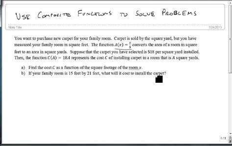 9 1 4 use composite functions to solve problems youtube