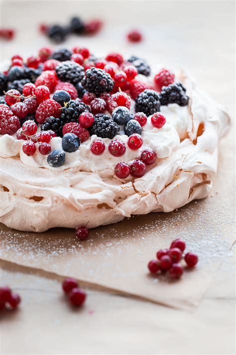 Berry Pavlova With Lemon Whipped Cream A Beautiful Plate