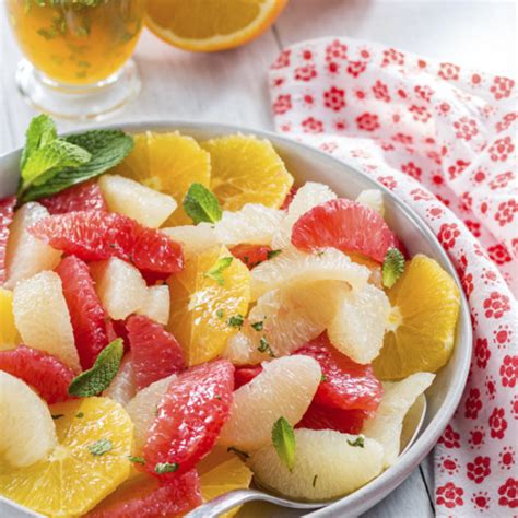 Citrus Fruit Salad With Honey Mint Lime Syrup Pahrump Honey Company