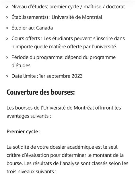 Les bourses de lUniversité de Montréal 2023 2024 au Canada