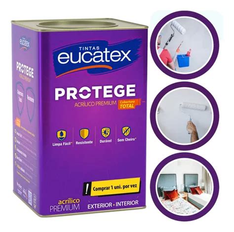 Tinta Acrílica Branco Fosco Protege Lavável Antimofo Eucatex
