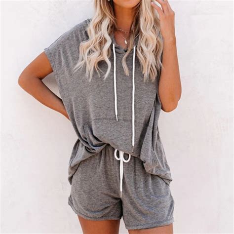 Thereadict Feste Kurze Rmel Zwei St Ck Set Crop Top Und Shorts Mit