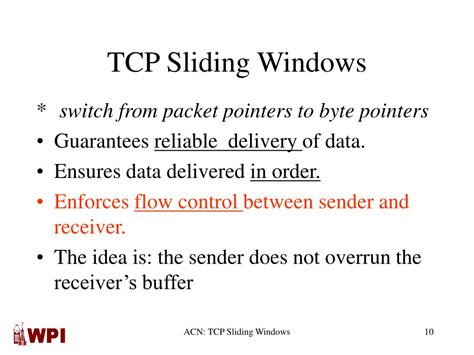 Ppt Tcp Sliding Windows With Flow Control And Congestion Control