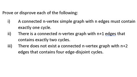 solved prove or disprove each of the following i ii a