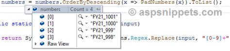 Alphanumeric Sorting Using LINQ In ASPNet