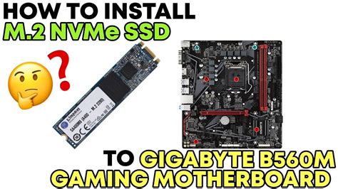 How To Install M Nvme Ssd To Gigabyte B M Gaming Hd Motherboard