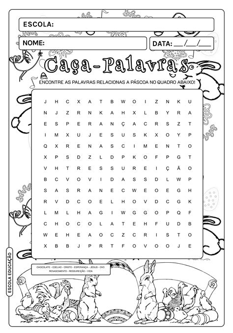 16 caça palavras infantis inéditos para imprimir Baixe grátis em PDF
