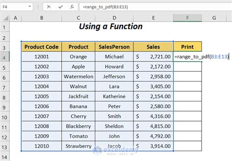 Print A Cell Range To PDF With VBA In Excel 5 Easy Methods ExcelDemy